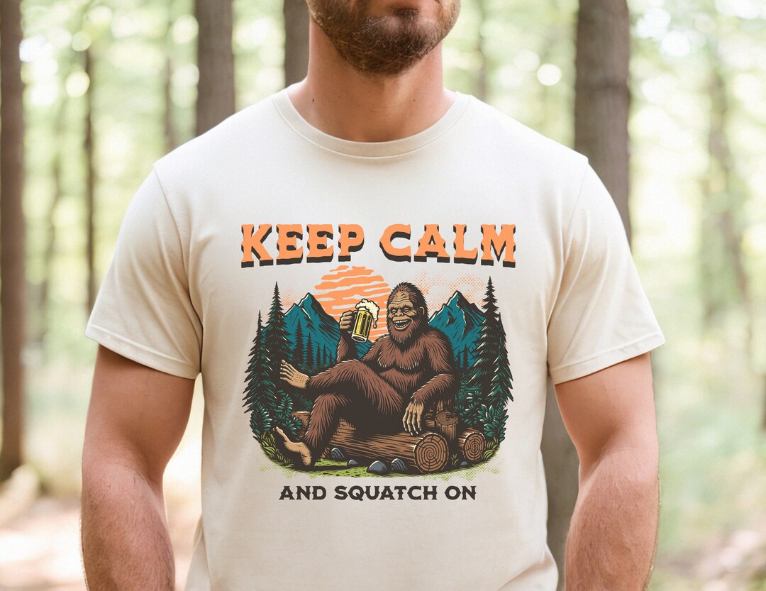 Bigfoot Shirt Gift for Outdoor Lover, Sasquatch Shirts, Hiking Tshirt ...