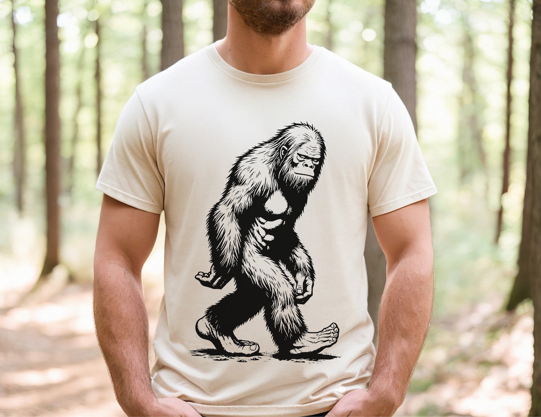 Bigfoot Hiking Tshirt Gift for Outdoor Lover, Sasquatch Tshirts, Yeti ...