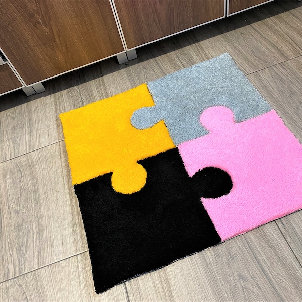 Puzzle Rug - Etsy