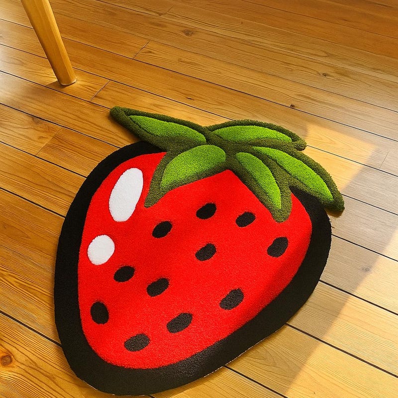 Strawberry Rug - Etsy