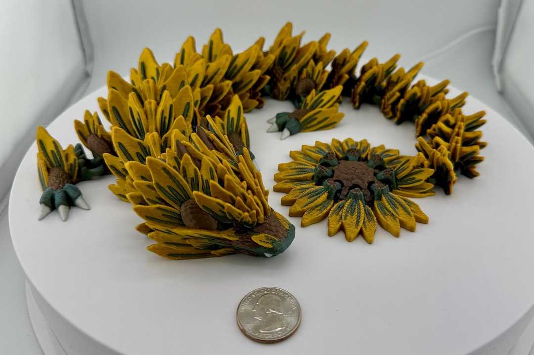 Golden Sunflower Dragon - Etsy