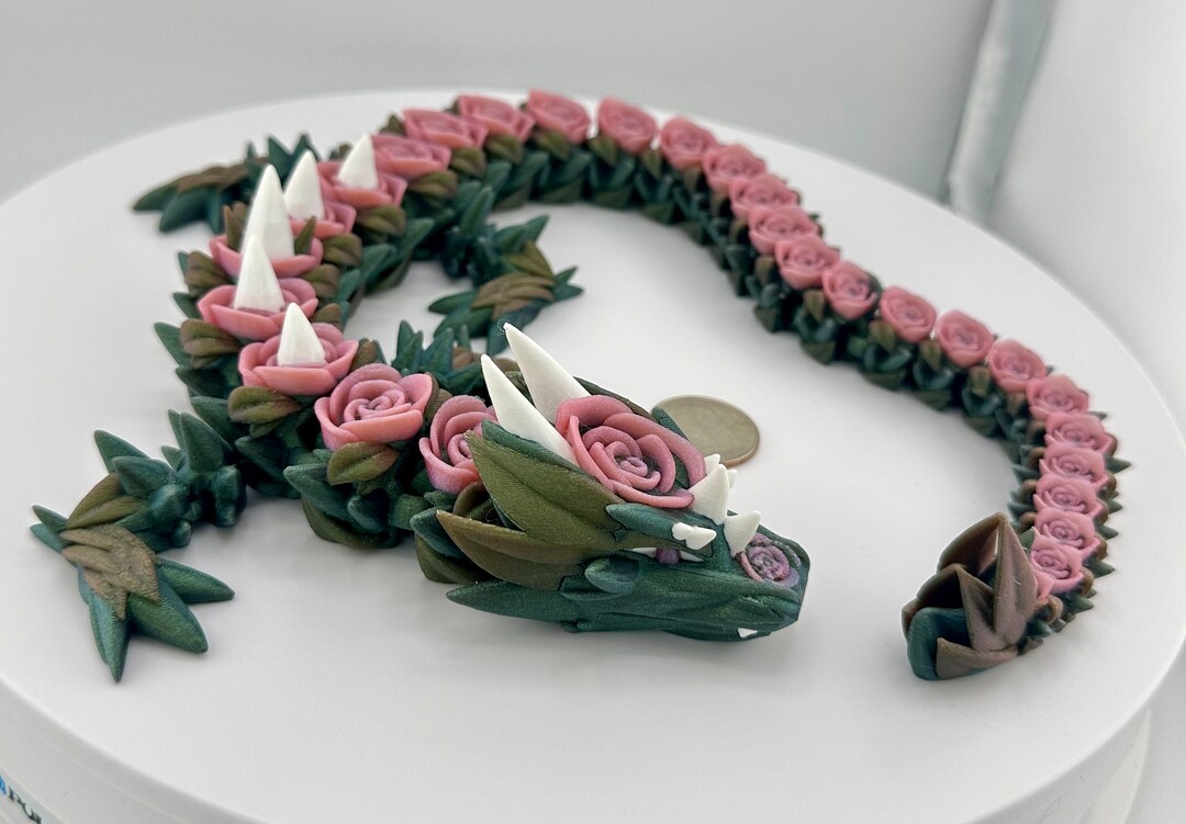 Pink Rose Dragon - Etsy