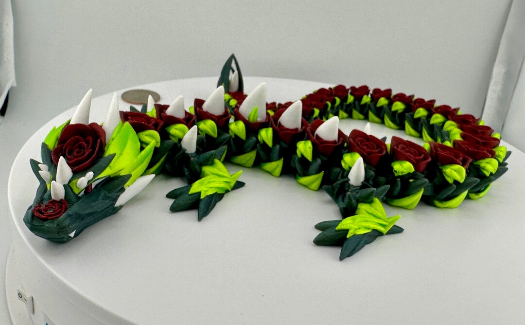 Red Rose Dragon - Etsy