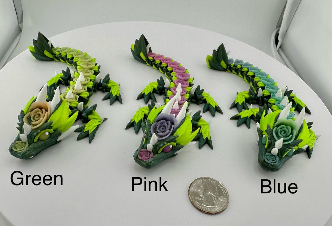 Lil' Luminescent Rose Dragon - Etsy