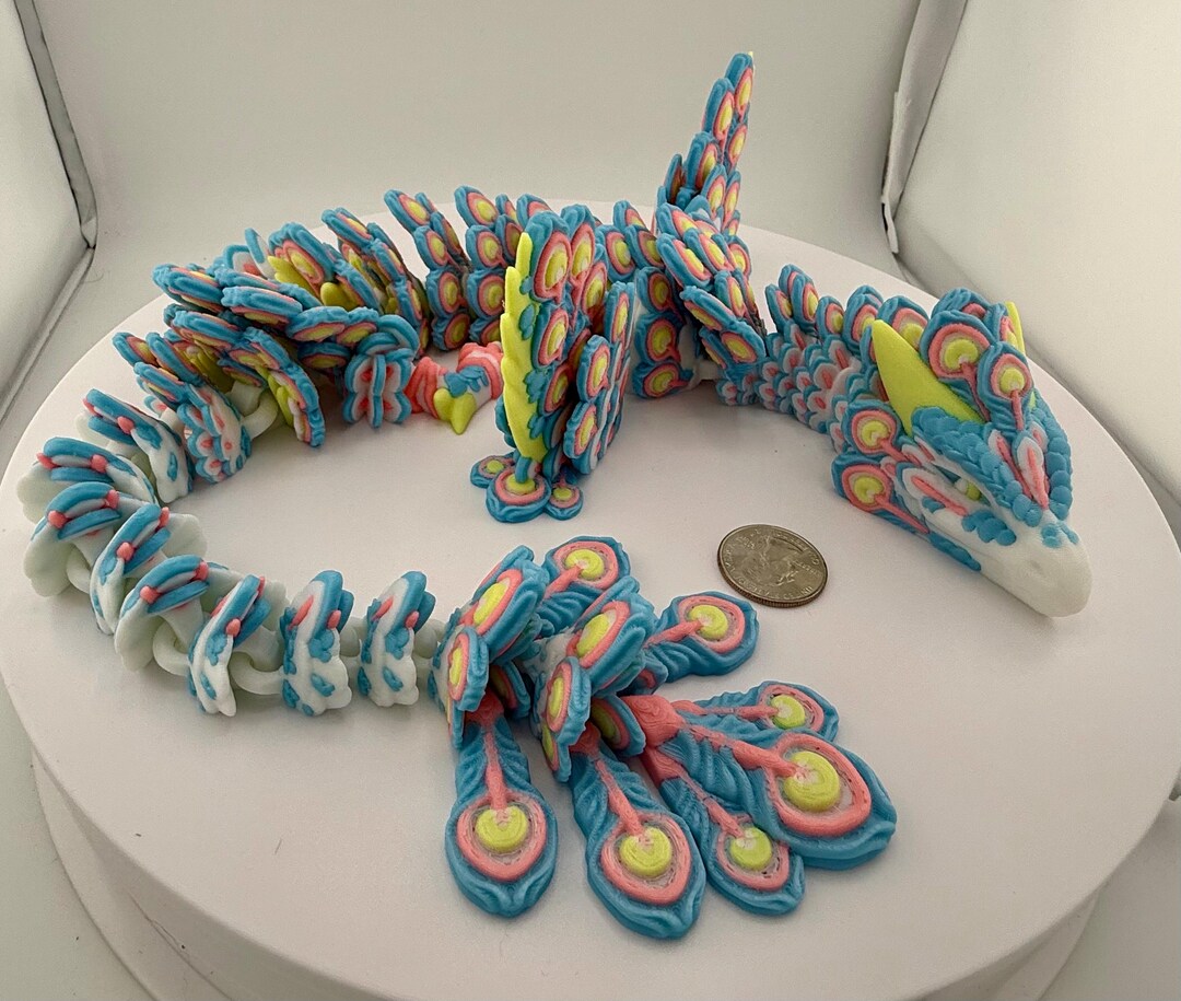 Neon Rave Peacock Dragon - Etsy