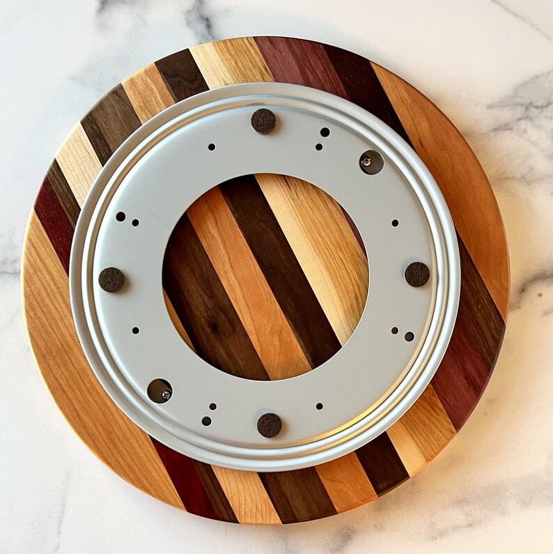 Handmade Lazy Susan Charcuterie Board, Exotic & Domestic Hardwoods ...