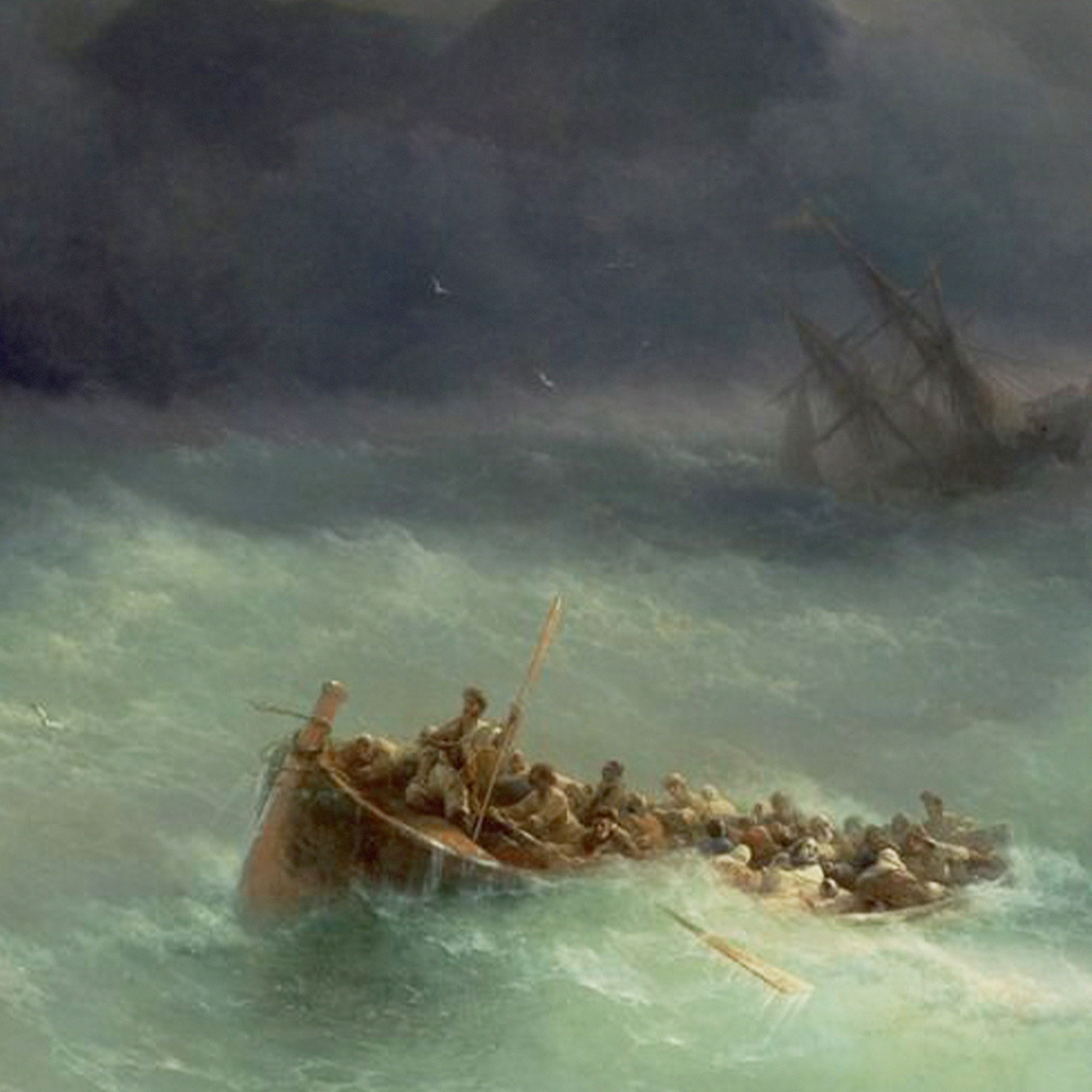 The Shipwreck Oil Paint, Moody Wall Art Printable, Victorian Painting ...