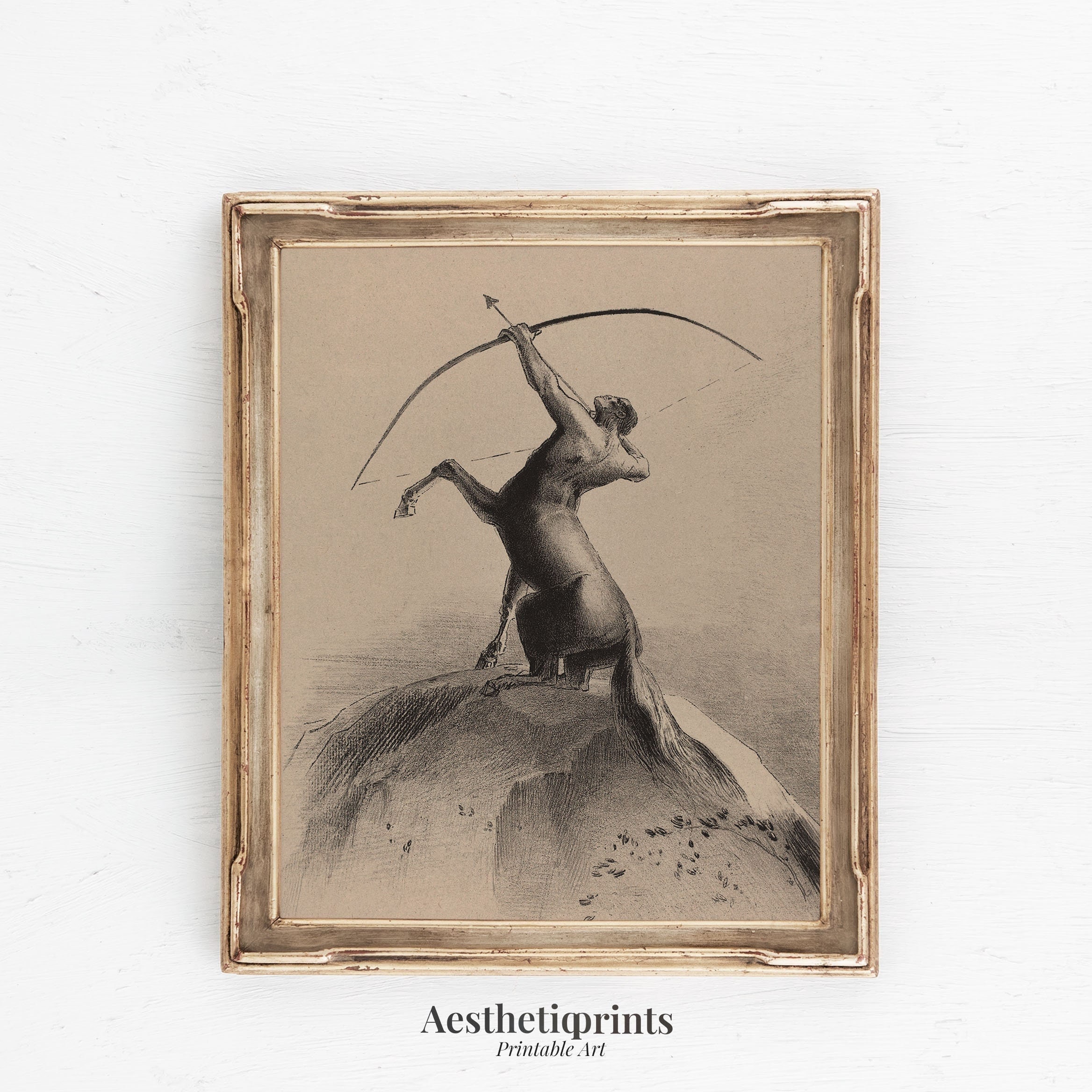 Centaur Aming the Stars Printable Wall Art, Classic Greek Mythology ...