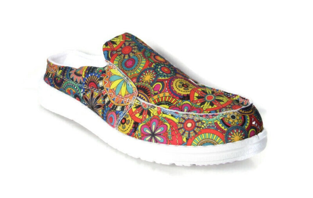 Women's Colorful Mandala Pattern Lightweight Mules Slippers US Size 9 ...