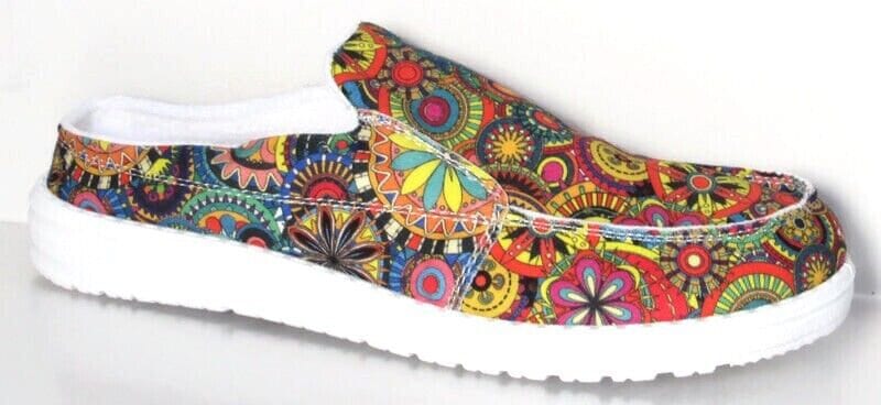 Women's Colorful Mandala Pattern Lightweight Mules Slippers US Size 9 ...