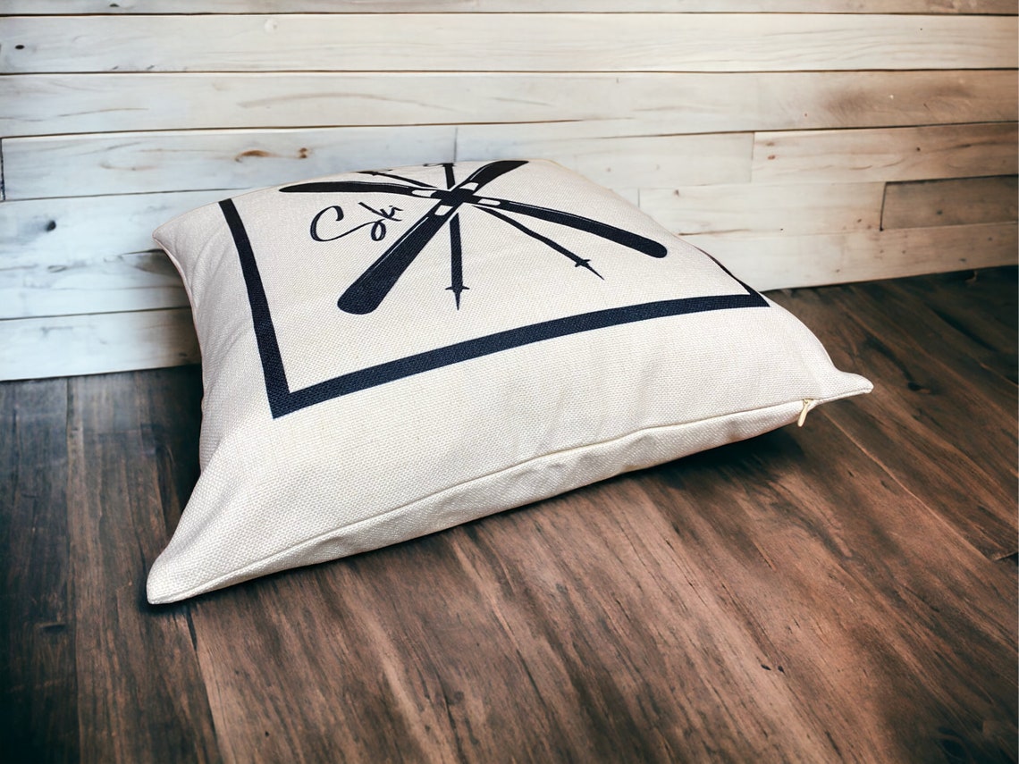 Ski Lodge Cotton Pillow Cover Only, Rustic Winter Cabin Decor - Etsy