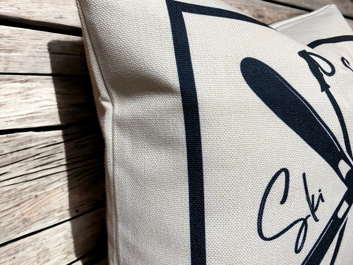 Ski Lodge Cotton Pillow Cover Only, Rustic Winter Cabin Decor - Etsy