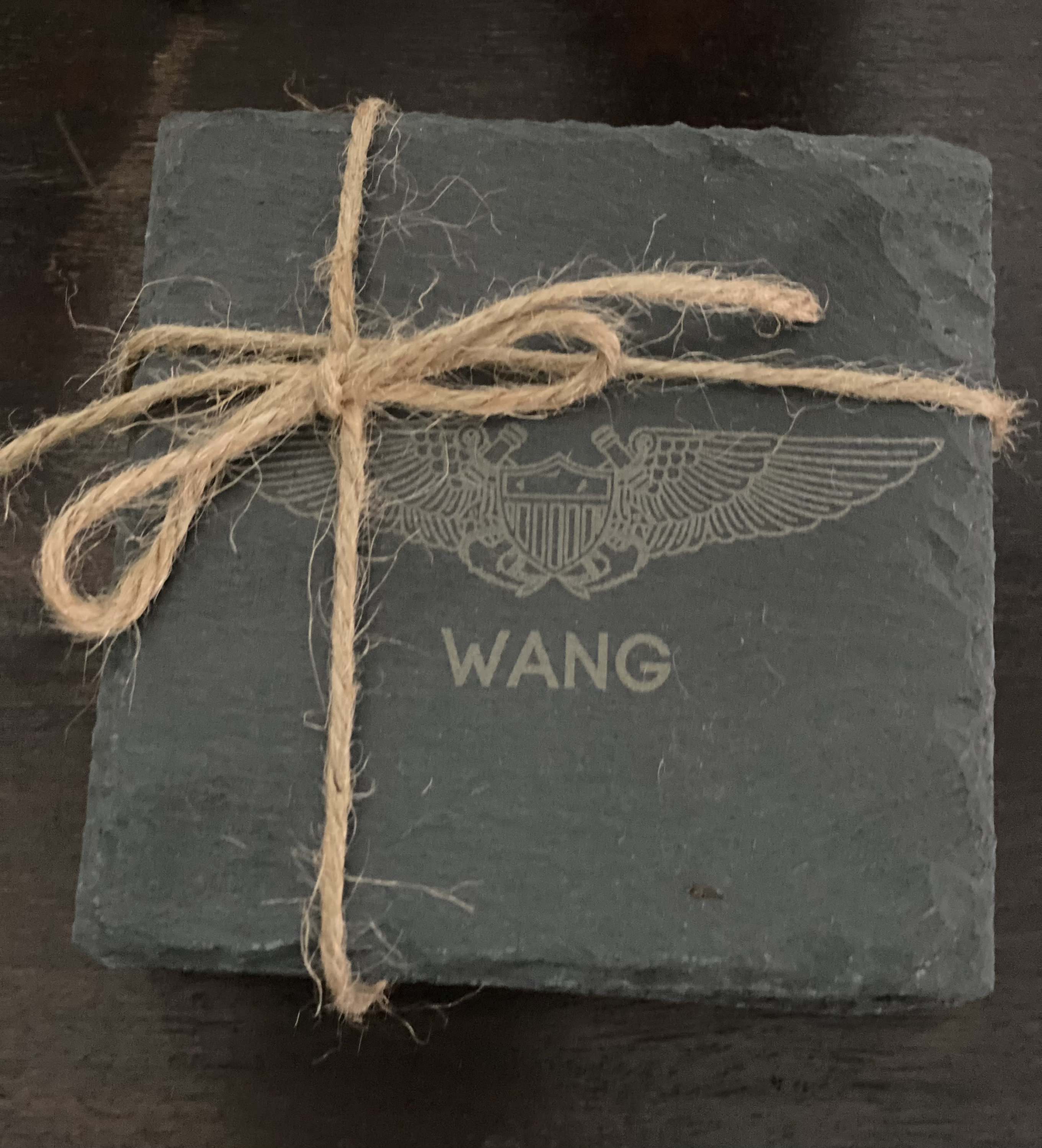 United States Navy Custom Slate Coasters Set, Naval Aviator Wings and ...
