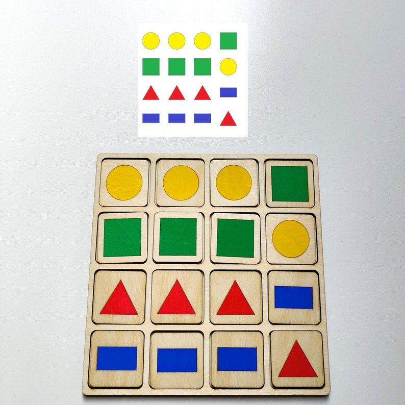 Shape and Color Matching Board, Color Learning, Shape Learning ...