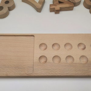 Montessori Counting Board, 1-10 Wooden Numbers, Math Set, Wooden ...