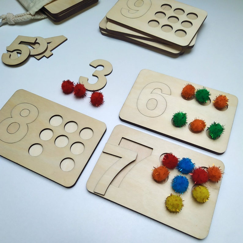 Montessori Math Board, Montessori Counting Boards, SVG, Laser Cut File ...
