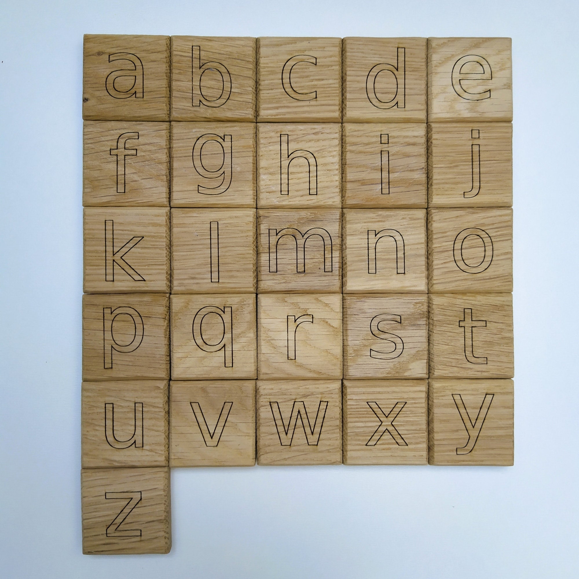 Montessori Wooden Alphabet Letters of the Alphabet Oak - Etsy