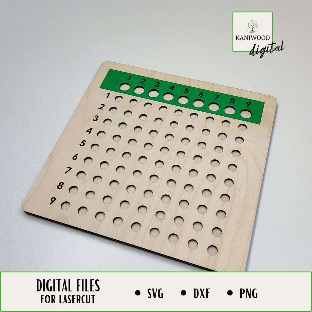 Montessori Division Board, Math Board, SVG, Laser Cut File, Digital ...