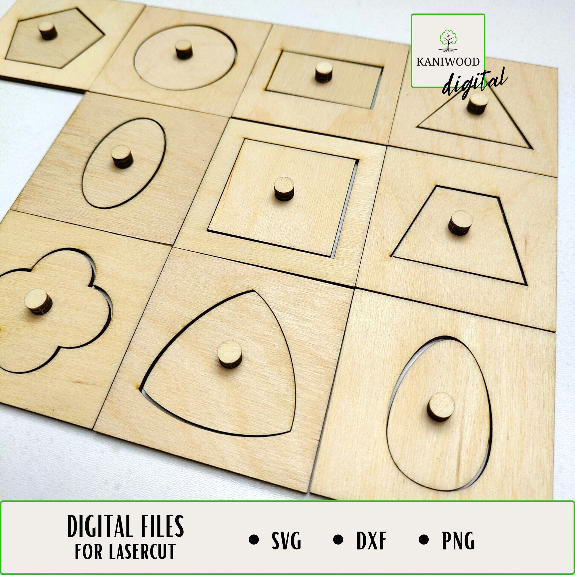 10 Geometric Shapes, Montessori Tracing Shapes, Montessori Stencils ...