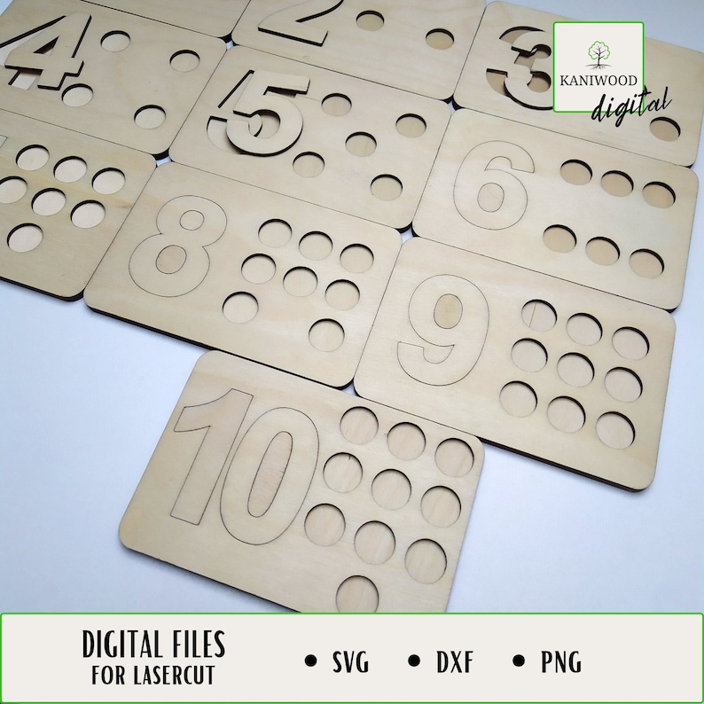 Montessori Math Board Montessori Counting Boards SVG Laser - Etsy