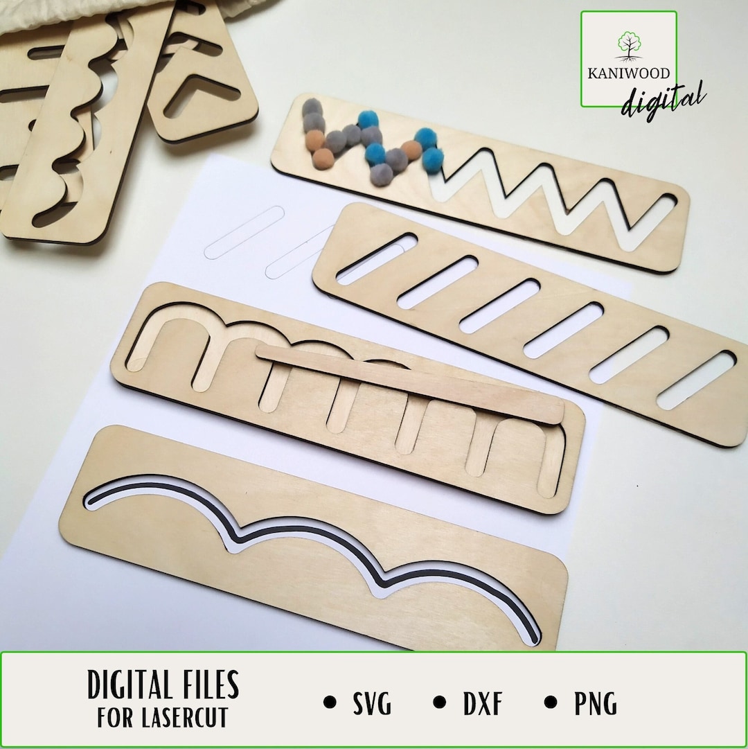 Montessori Tracing Board, Learning to Write, Montessori Stencils, Laser ...