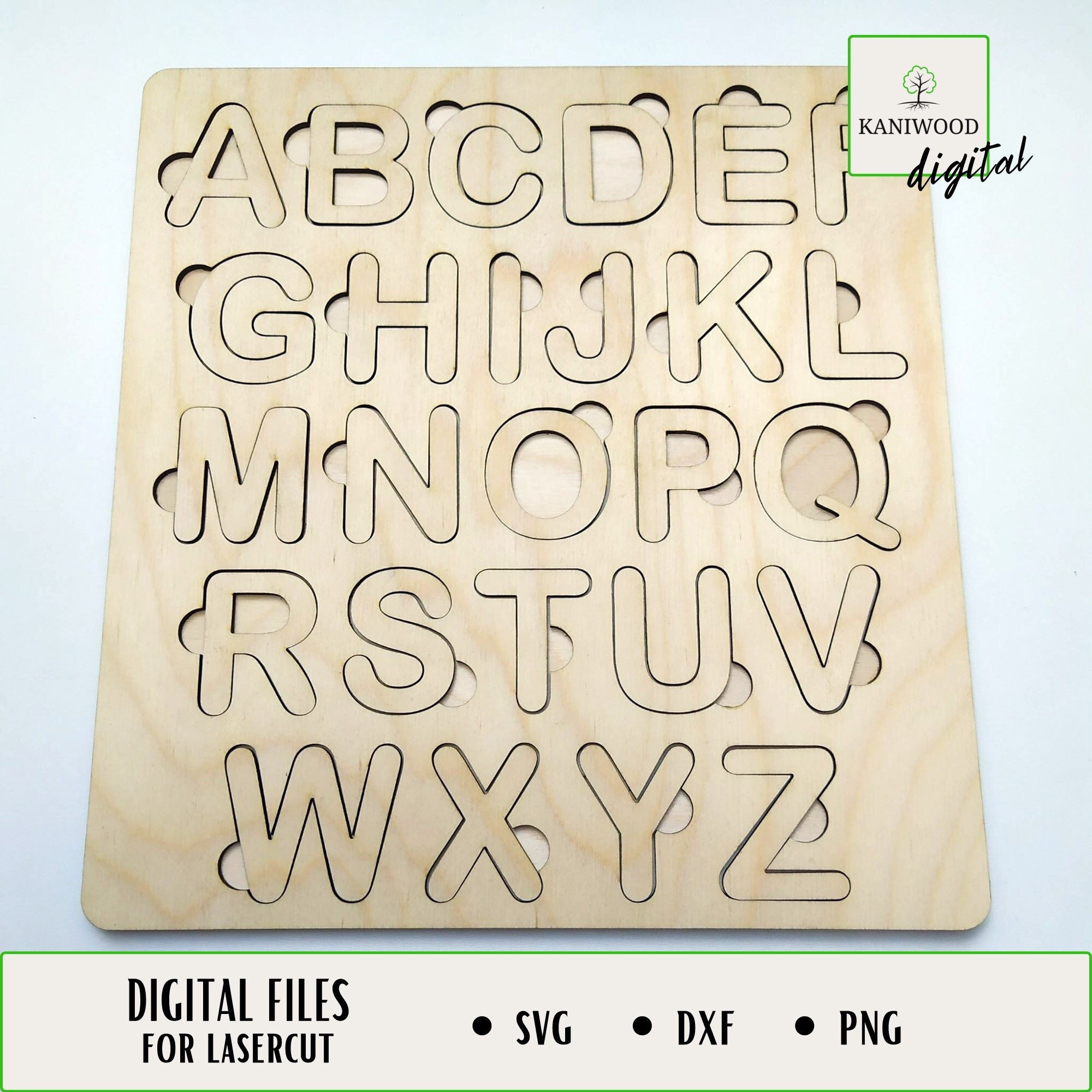 Montessori Alphabet, Movable Letters of the Alphabet, Laser Cut File ...
