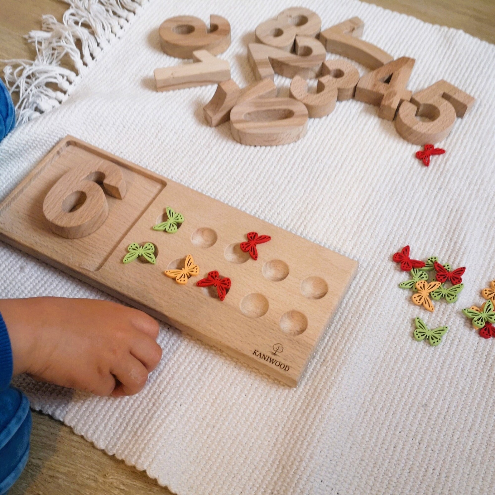 Montessori Counting Board, 1-10 Wooden Numbers, Math Set, Wooden ...