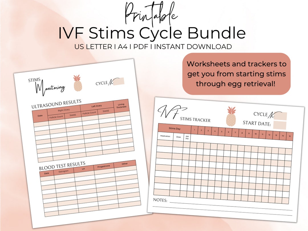 IVF Stims Bundle, IVF Planner, Printable Digital Download - Etsy