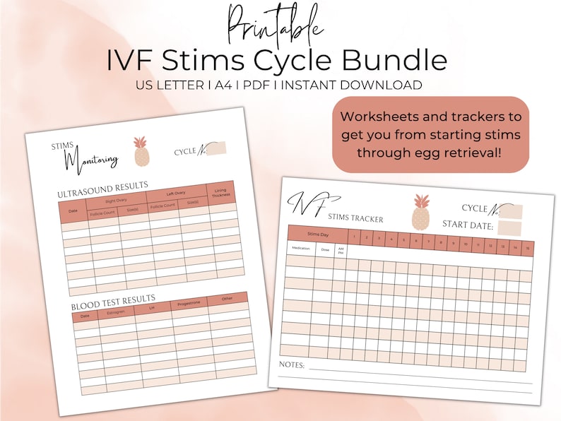 IVF Stims Bundle, IVF Planner, Printable Digital Download - Etsy