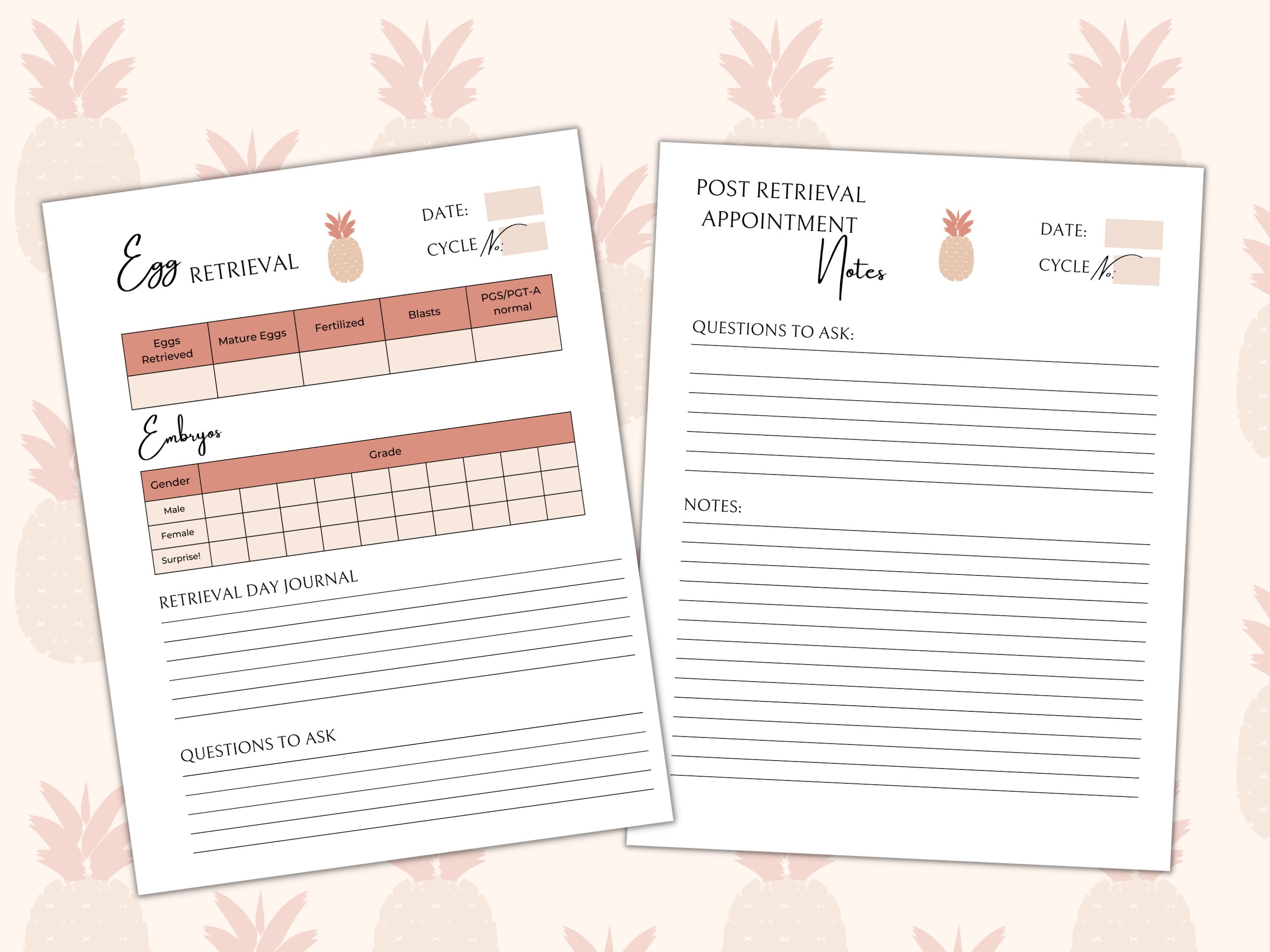 IVF Stims Bundle, IVF Planner, Printable Digital Download - Etsy