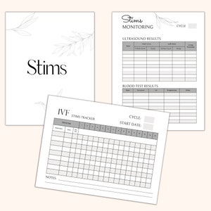 Printable IVF Planner, Minimalistivf Journal, IVF Calendar- Keep Track ...