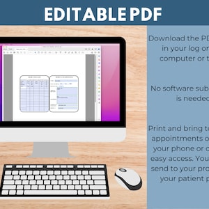 Medication List Wallet Card With Emergency Contact and Medical ...