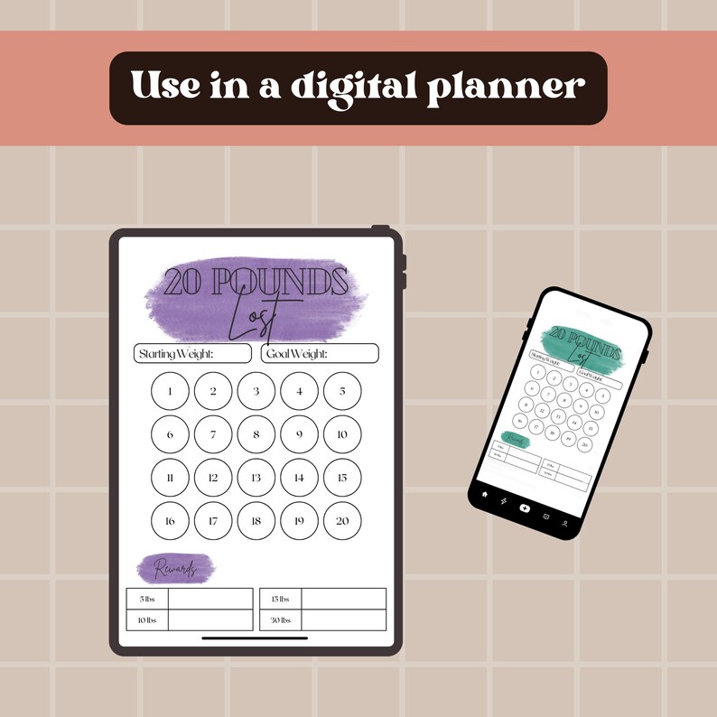 20 Pounds Printable Weight Loss Tracker - Track Your Pounds Lost ...