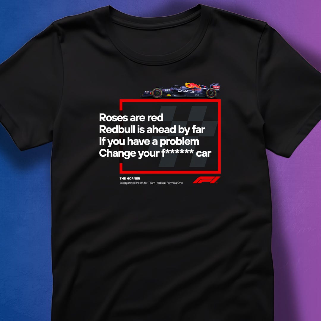 Redbull Christian Horner F1 Poem | Front Print | Trendy Formula 1 ...