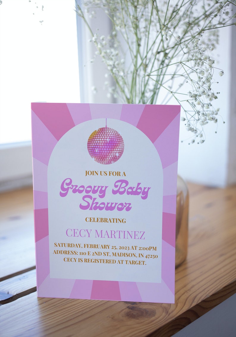 Groovy Baby Shower Invitation - Etsy