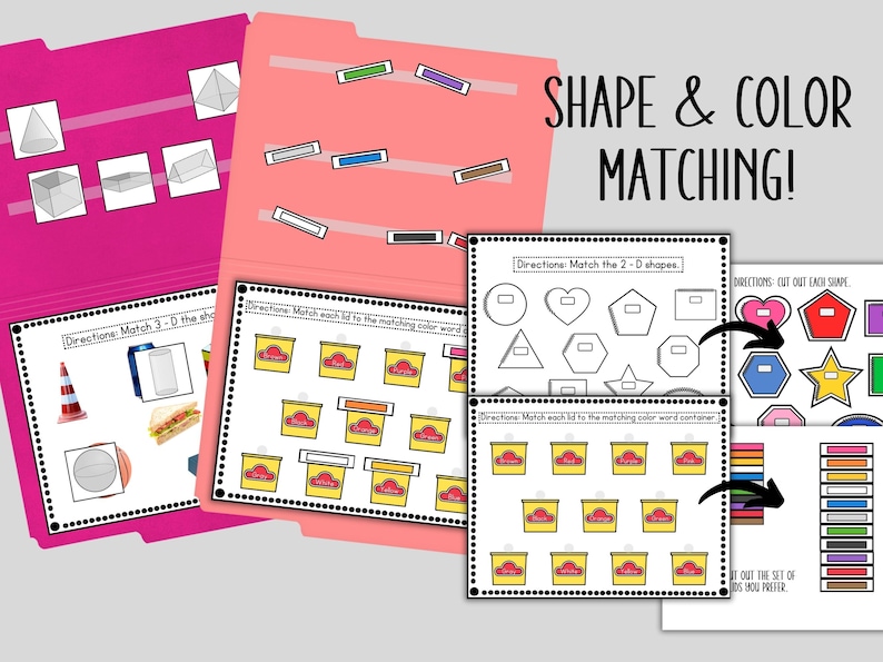 Basic Skills File Folder Games, Printable Kindergarten File Folder ...