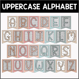 Boho Classroom Banner Letters, Boho Classroom Decor, Bulletin Board ...