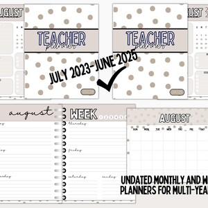 Printable Boho Teacher Planner, Teacher Lesson Planner Organizer, 2023 ...