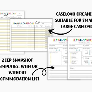 Printable Special Education Planner Binder, Caseload Templates, Section ...