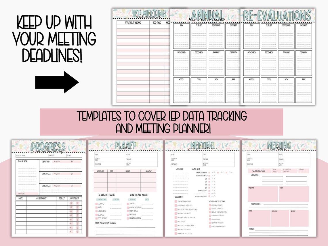 Editable Self Contained Special Education Planner, Terrazzo Teacher ...
