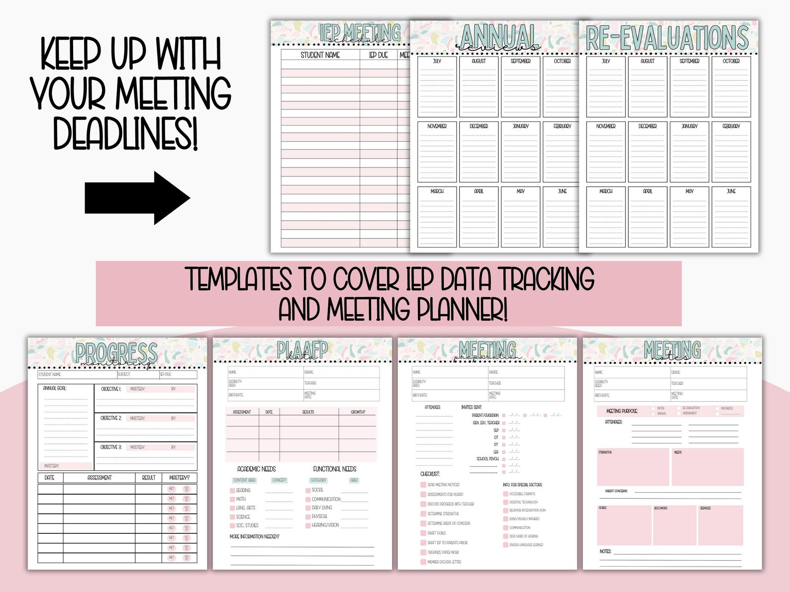 Editable Self Contained Special Education Planner, Terrazzo Teacher ...