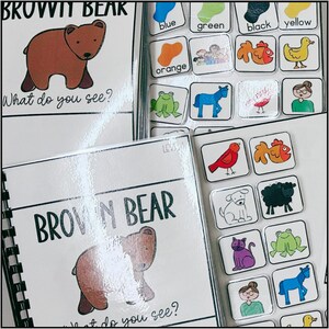 Printable Adapted Brown Bear Book, Special Education, Visually Impaired ...