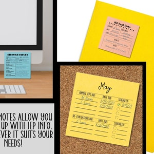 Printable Special Education Sticky Notes, IEP Meeting Prep, Behavior ...