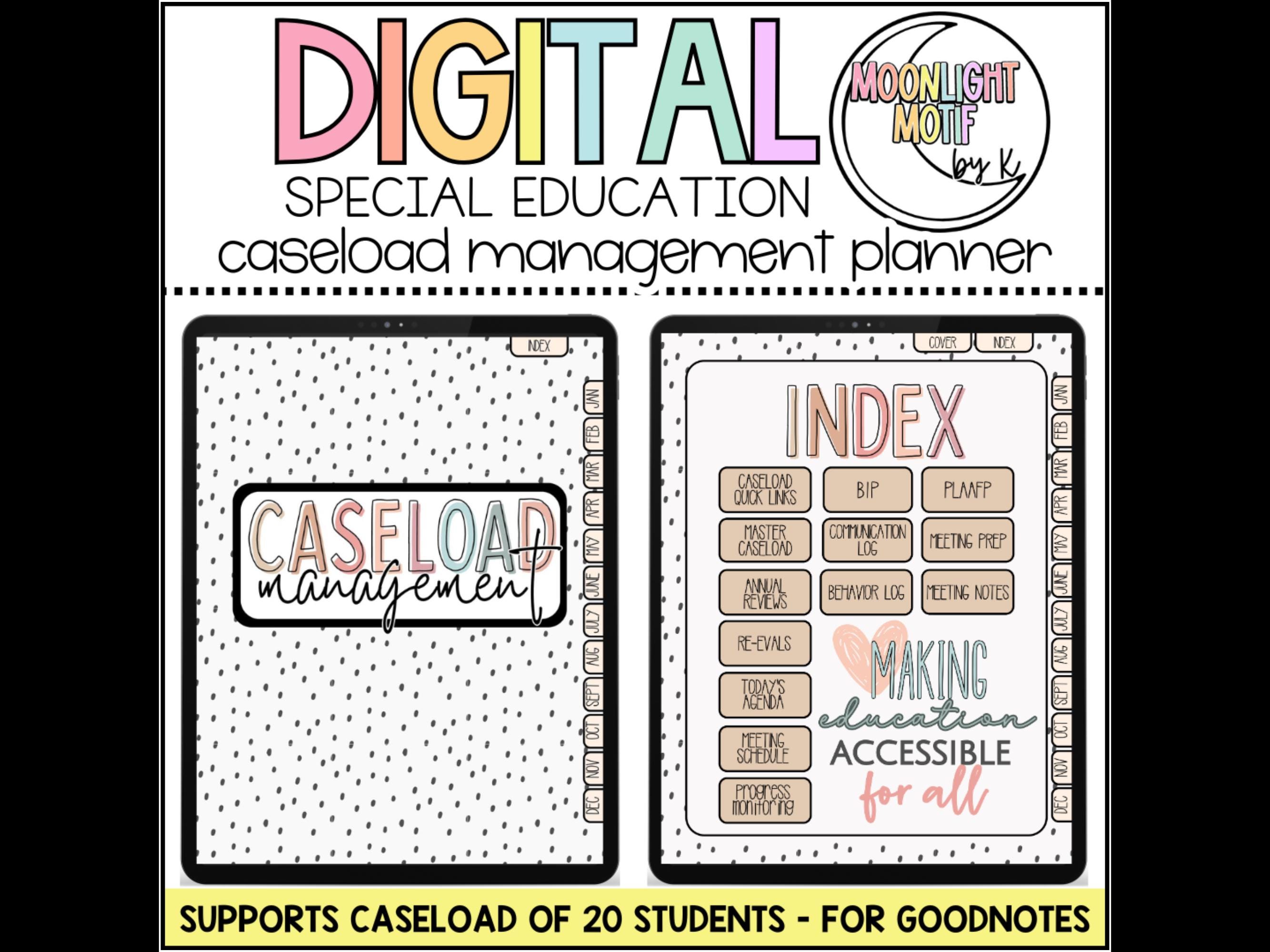 Digital Boho Special Education Planner, Caseload Management Planner ...