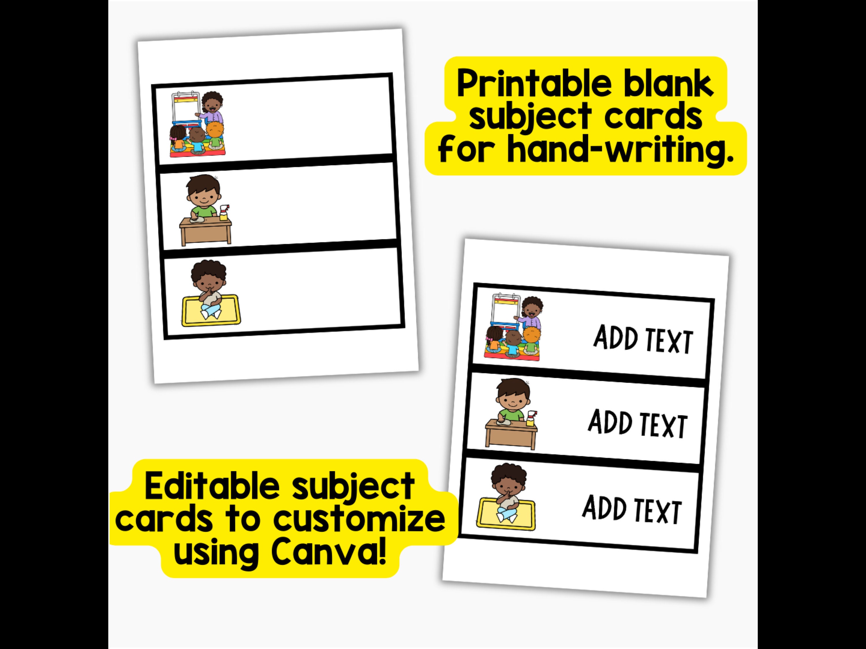 Editable Visual Classroom Schedule, Visual Schedule, Special Education ...