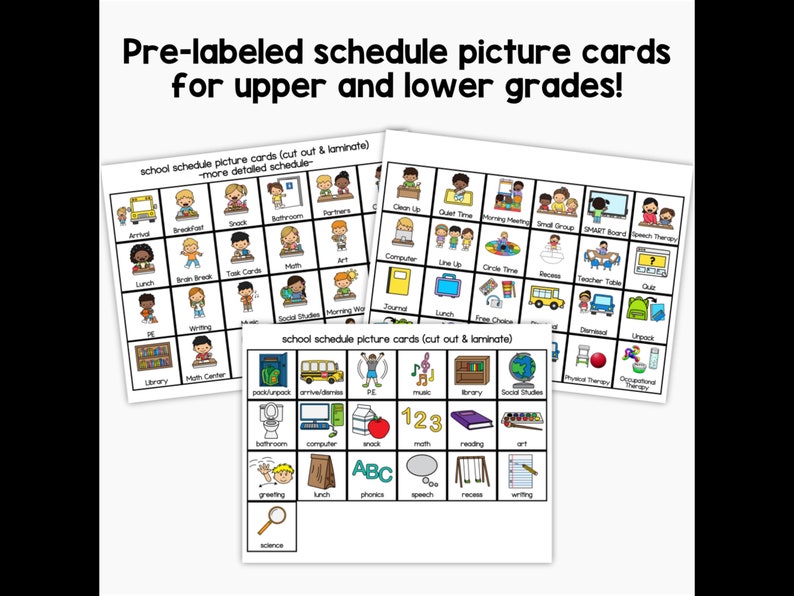 Editable Portable Visual Schedule, Lanyard Visual Schedule, Special ...
