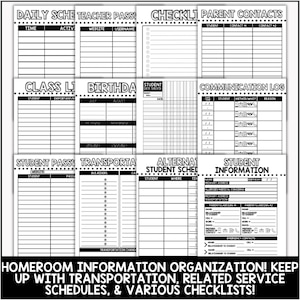 Special Education Planner, Self-contained Teacher Binder, IEP Meeting ...