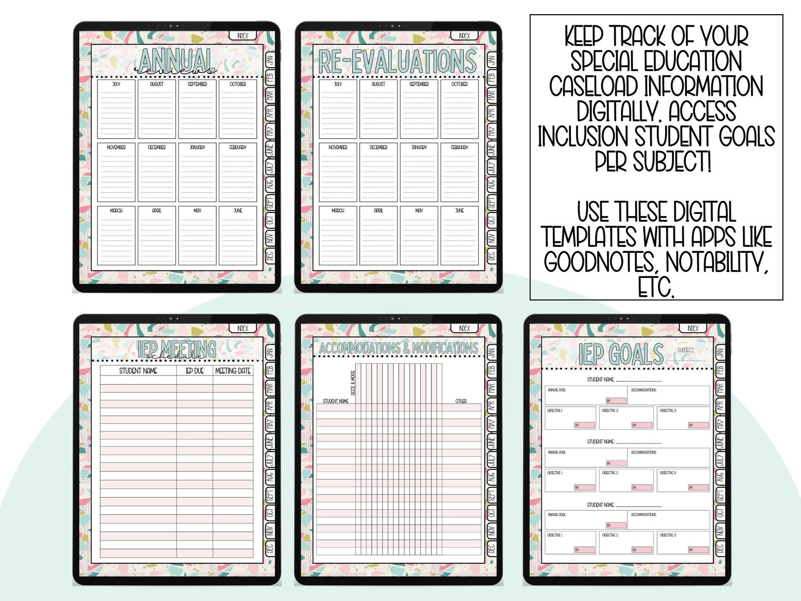 Digital Special Education Planner, Caseload Management Planner, IEP ...