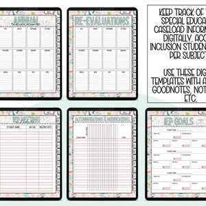Digital Special Education Planner, Caseload Management Planner, IEP ...