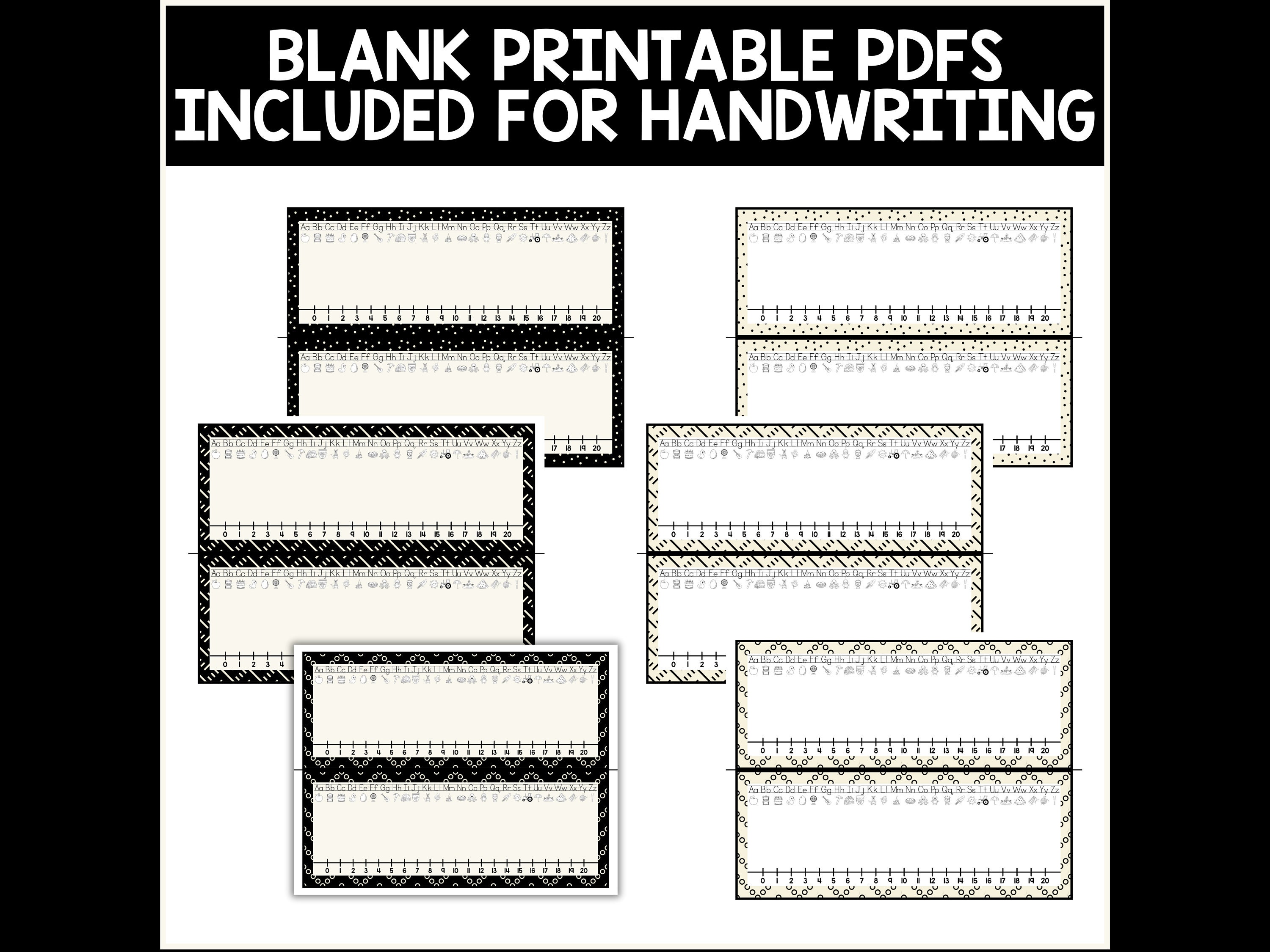 Editable Boho Student Desk Name Plates, Simple Name Tags, Boho ...